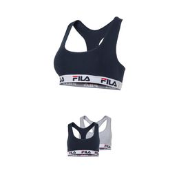 Fila Damen Bustier "WOMAN BUSTIER", Gr. M, blau, Obermaterial: 95% Baumwolle, 5% Elasthan. Obermaterial 2: 67% Baumwolle, 28% Polyester, 5% Elasthan,
