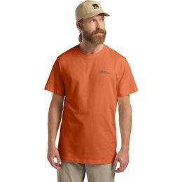 Jack Wolfskin Herren T-Shirt "ESSENTIAL T M", orange, Gr. M, Obermaterial: 100% Baumwolle, Shirts