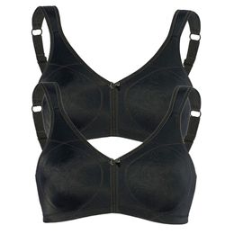Sassa Mode SASSA Damen Sport-BH "2er Pack Sport BH ohne B&uuml;gel SPORTS BRAS", Gr. 85, schwarz, Obermaterial: 82% Polyamid PA. 18% Elasthan EL., BHs