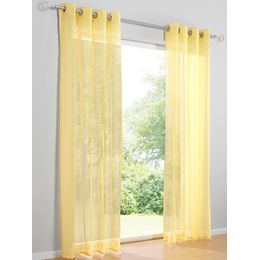 Gardine HEINE HOME, B:140cm H:175cm, gelb, Polyester, Gardinen