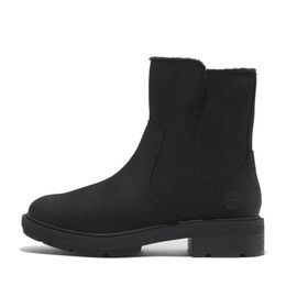 Timberland Damen Winterstiefelette "BRIMFIELD MID WARM LINED BOOT", Gr. 38, schwarz, Leder, Schuhe, Winterstiefel, Winderboots, Winterschuhe,