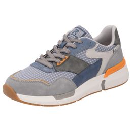 RIEKER SPORT Herren Sneaker, Gr. 40, blau, Lederimitat, Textil, Veloursleder, Schuhe, aus der neuen Christoph Kramer Kollektion, mit atmungsaktivem