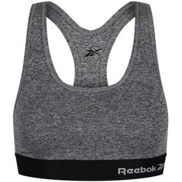 Reebok Damen Bustier ""Simone"", Gr. XS, grau, Obermaterial: 92% Polyester, 8% Elasthan, unifarben, BHs, breite Tr&auml;ger, ohne Verschluss, bequem,