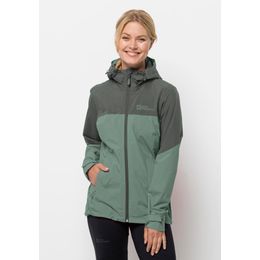 Jack Wolfskin Damen Outdoorjacke "WEILTAL 2L JKT W"picnic, grün, Gr. XS, OBERSTOFF 100% POLYESTER 1.FUTTER 100% POLYESTER 2.FUTTER 100% POLYESTER,