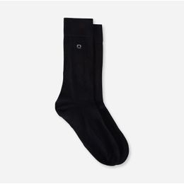 OLYMP Herren Businesssocken "Doppelpack OLYMP Comfort Sock", Gr. 43, blau, Baumwollmischung, Socken, Baumwollmischung, Basic