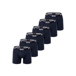 BOSS Herren Boxershorts "Boxershort BoxerBr 6P Power 6er Pack", Gr. L, blau, Obermaterial: 95% Baumwolle CO. 5% Elasthan EL., Unterhosen