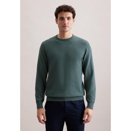 Seidensticker Herren Strickpullover "Schwarze Rose", gr&uuml;n, Gr. XL, unifarben, 100% Baumwolle, Pullover, 1/1 Rundhals
