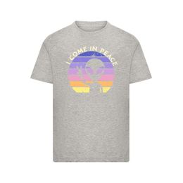 F4NT4STIC M&auml;dchen T-Shirt "Alien Peace Sunset", grau, Gr. 146, Obermaterial: 100% Baumwolle, Shirts, Premium Qualit&auml;t