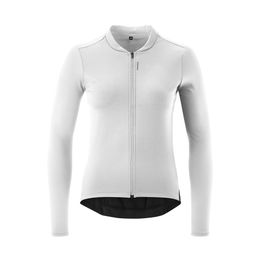 Gonso Damen Radtrikot "SITIVO Jersey Longsleeve W", wei&szlig;, Gr. 42, 80% Polyester, 15% Elasthan, 5% Polyamid, Trikots, Damen Fahrradtrikot langarm,