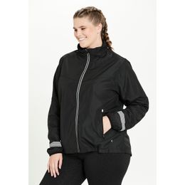 Q BY ENDURANCE Damen Laufjacke "VENEE", schwarz, Gr. 48, bedruckt, unifarben, 100% Polyester, Jacken, in gro&szlig;en Gro&szlig;en verf&uuml;gbar