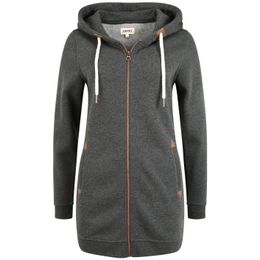 oxmo Damen Sweatjacke "Sweatjacke OXVicky", grau, Gr. S, Obermaterial: 80% Polyester PES. 20% Baumwolle CO., Sweatjacken