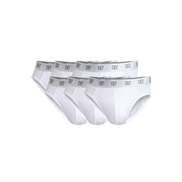 CR7 Herren Slip "Slip CR7 Basic, Slip, 6-pack 6er Pack", Gr. L, wei&szlig;, Obermaterial: 95% Baumwolle CO. 5% Elasthan EL., Unterhosen