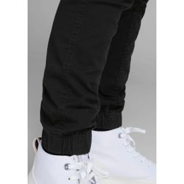 Jack & Jones Jungen Cargohose "JPSTPAUL JJFLAKE AKM 542", schwarz, Gr. 176, JACK & JONES JUNIOR, unifarben, Web, Obermaterial: 98% Baumwolle, 2% Elasthan, Hosen