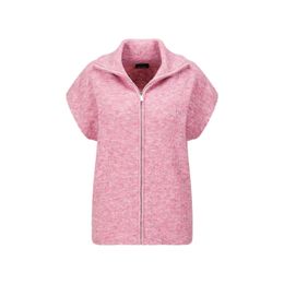 GOLDNER Damen Kurzweste "Kurzgröße Strickweste mit Reißverschluss"rosé, Gr. 19, Obermaterial: 76% Polyester PES. 15% Polyamid PA. 6% Schurwolle WV.