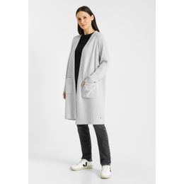 Frieda & Freddies New York Damen Fleecejacke "Cardigan", grau, Gr. 38, FRIEDA & FREDDIES, unifarben, 49% Viskose, 27% Polyester, 24% Polyamid, Jacken