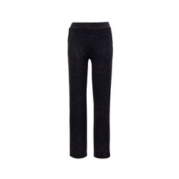 GOLDNER Damen 2-in-1-Hose "Kurzgr&ouml;&szlig;e Stretchbequeme Hose mit Glitzer", schwarz, Gr. 22, Obermaterial: 72% Viskose CV. 20% Polyester PES. 8% Elasthan
