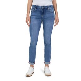 Betty Barclay Damen Slim-fit-Jeans "Damen Basic-Jeans mit Waschung", blau, Basic, Gr. 46, Obermaterial: 56% Baumwolle, 30% Viskose, 12% Polyester, 2%