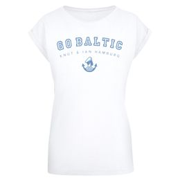 F4NT4STIC Damen T-Shirt "Go Baltic Ostsee Knut & Jan Hamburg", wei&szlig;, Gr. XXL, Obermaterial: 100% Baumwolle, Shirts, Print
