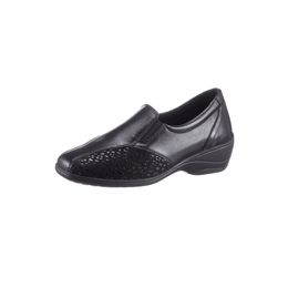 CLASSIC Damen Slipper, Gr. 41, schwarz, Glattleder, Basic, Schuhe