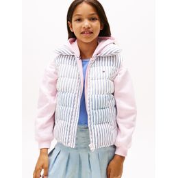 Tommy Hilfiger M&auml;dchen Steppweste "MIX STRIPE VEST", bunt, Gr. 6, gestreift, Web, Obermaterial: 100% Polyamid, Westen, f&uuml;r Kinder bis 16 Jahre,