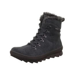 Legero Damen Schn&uuml;rstiefelette "Legero Stiefelette Veloursleder", Gr. 42, grau, Veloursleder, Schuhe