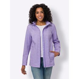Classic Basics Damen Softshelljacke, lila, Gr. 38, gemustert, 94% Polyester, 6% Elasthan, Jacken