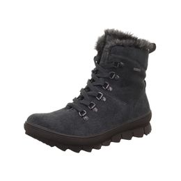 Legero Damen Schn&uuml;rstiefelette "Legero Stiefelette Veloursleder", Gr. 41, grau, Veloursleder, Schuhe