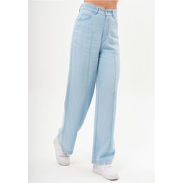 FRESHLIONS Damen Stoffhose "Giona", blau, Gr. S, unifarben, 100% Lyocell, Hosen, mit angesagter Jeans-Optik