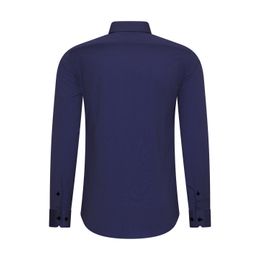 Rusty Neal Herren Langarmhemd, blau, Gr. XL, unifarben, 60% Baumwolle, 37% Polyester, 3% Elasthan, Hemden, mit Krawatte