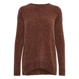 oxmo Damen Strickfleece-Pullover "Strickpullover OXElvina", braun, Gr. M, Obermaterial: 100% Polyester PES., Pullover