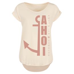 F4NT4STIC Damen T-Shirt "Ahoi Anker Knut & Jan Hamburg", beige, Gr. S, Obermaterial: 100% Baumwolle, Shirts, Print