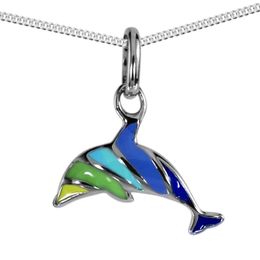 OSTSEE-SCHMUCK Damen Kette mit Anh&auml;nger "OSTSEE-SCHMUCK Kette mit Anh&auml;nger Delfin", 45cm, Silber 925 (Sterlingsilber), L: 40, silber, Silber 925
