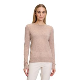 Betty Barclay Damen Strickpullover "Damen Kaschmir-Pullover mit Rundhalsausschnitt", beige, Basic, Gr. 42, Strick, Obermaterial: 100% Kaschmir.,