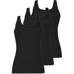 Nina von C. Damen Achselhemd "3er Pack Damen Achselhemd Daily", Gr. 44, schwarz, Obermaterial: 100% Baumwolle CO., Unterhemden