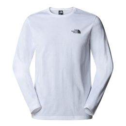 The North Face Herren Langarmshirt "M L/S SIMPLE DOME TEE", weiß, Gr. XXL, Jersey, Obermaterial: 60% Baumwolle, 40% Polyester, Shirts