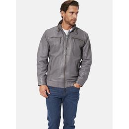 Babista Herren Lederjacke "Lederjacke CORIETTA", grau, Gr. 60, Obermaterial: 100% Lederfaserstoff LEAFIBTEX., Jacken