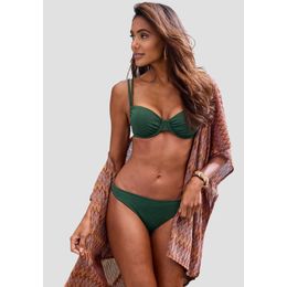 Damen B&uuml;gel-Bikini-Top "Nela", gr&uuml;n, Gr. 36, Copenhagen Studios, strukturiert, unifarben, Rippware, Recycling-Polyamid, Bikini-Oberteile, mit