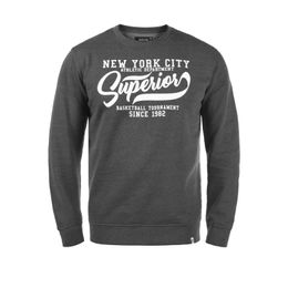 INDICODE Herren Longpullover "Sweatshirt IDGalilero", grau, Gr. M, Obermaterial: 80% Baumwolle CO. 20% Polyester PES., Sweatshirts