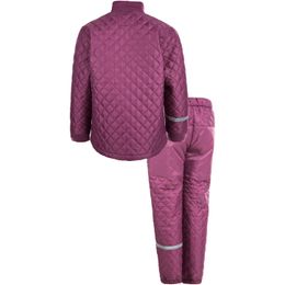 ZIGZAG Kinder Skianzug "Tiger", pink, Gr. 98, kariert, 100% Polyester, Sportanz&uuml;ge, mit w&auml;rmender Steppung