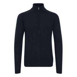 11 Project Herren Strickjacke "Strickjacke PRSteffan", blau, Gr. XL, unifarben, Obermaterial: 50% Baumwolle CO. 50% Polyacryl PAN., Strickjacken