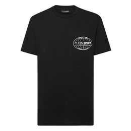 Plein Sport Herren T-Shirt "Rundhals-T-Shirt", schwarz-wei&szlig;, Gr. L, Obermaterial: 100% Baumwolle, Shirts