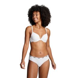 Puma Damen Push-up-BH "Puma WOMEN PUSHUP BRA 1P HANG", Gr. 70, wei&szlig;, Obermaterial: 84% Polyamid, 16% Elasthan, BHs, mit gepolsterten Cups, mit B&uuml;gel