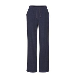 Vivance Damen Sweathose, Gr. 36, blau, Frottee, Obermaterial: 51% Baumwolle, 49% Polyester, meliert, Hosen, Kleine Logostickerei