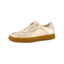 Paul Green Damen Sneaker "Paul Green Sneaker Leder", Gr. 38, silber, Leder, Schuhe