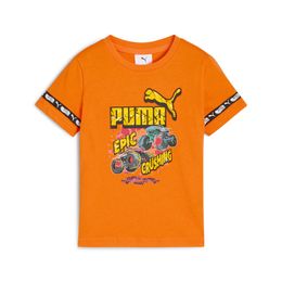 Puma Jungen T-Shirt "Puma x HOT WHEELS MONSTER TRUCKS T-Shirt Jungen", orange, Gr. 98, bedruckt, Obermaterial: 100% Baumwolle; Rippe: 29% Polyester,