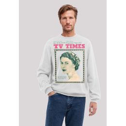 F4NT4STIC Herren Sweatshirt "TV Times Queen Elizabeth II 1957 Cover", wei&szlig;, Gr. M, Obermaterial: 80% Baumwolle, 20% Polyester, Sweatshirts, Premium
