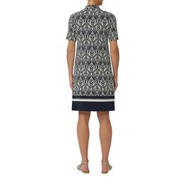 Damen Sommerkleid, blau, Gr. 42, s.Oliver BLACK LABEL, bedruckt, Web, Obermaterial: 93% Baumwolle, 7% Elasthan, Kleider, mit All-Over Print
