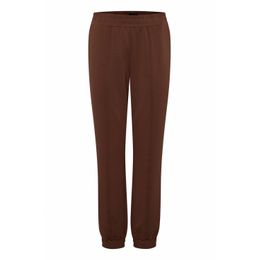 oxmo Damen Stoffhose "Stoffhose OXPearl", braun, Gr. S, Obermaterial: 48% Modal CMD. 48% Polyester PES. 4% Elasthan EL., Hosen
