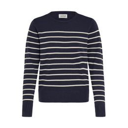 oxmo Damen Strickfleece-Pullover "Strickpullover OXKeana", blau, Gr. XS, Obermaterial: 50% Viskose CV. 28% Polyester PES. 22% Nylon NY., Pullover