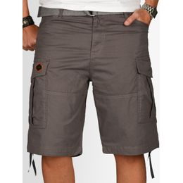 Herren Cargoshorts "ASLeon", grau, Gr. 30, Alessandro Salvarini, 98% Baumwolle, 2% Elasthan, Hosen, inklusive passendem G&uuml;rtel